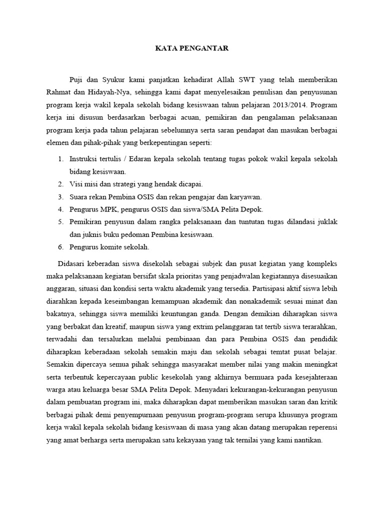 Proker Kesiswaan | PDF | Karier & Perkembangan | Pengembangan Diri