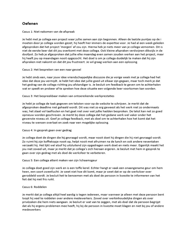 Oefenen Casus | PDF