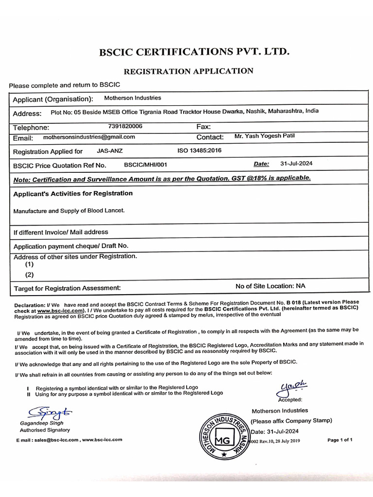 B0002 Registrartion | PDF
