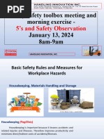 Clean As You Go Safety Talk PDF | PDF | Housekeeping | Hazards