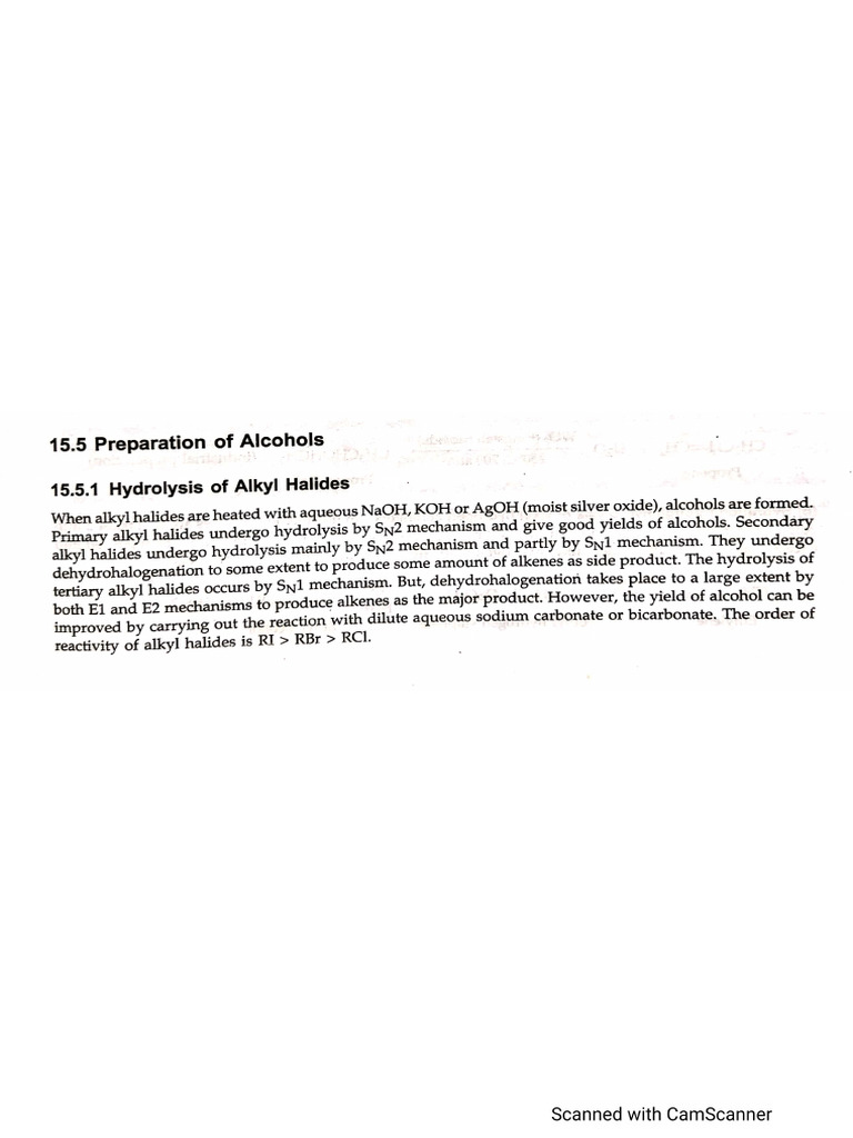 Alcohol Class Xii | PDF