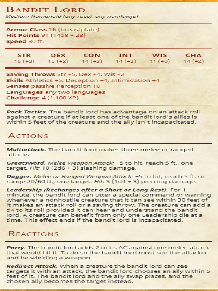 bandit lord | PDF