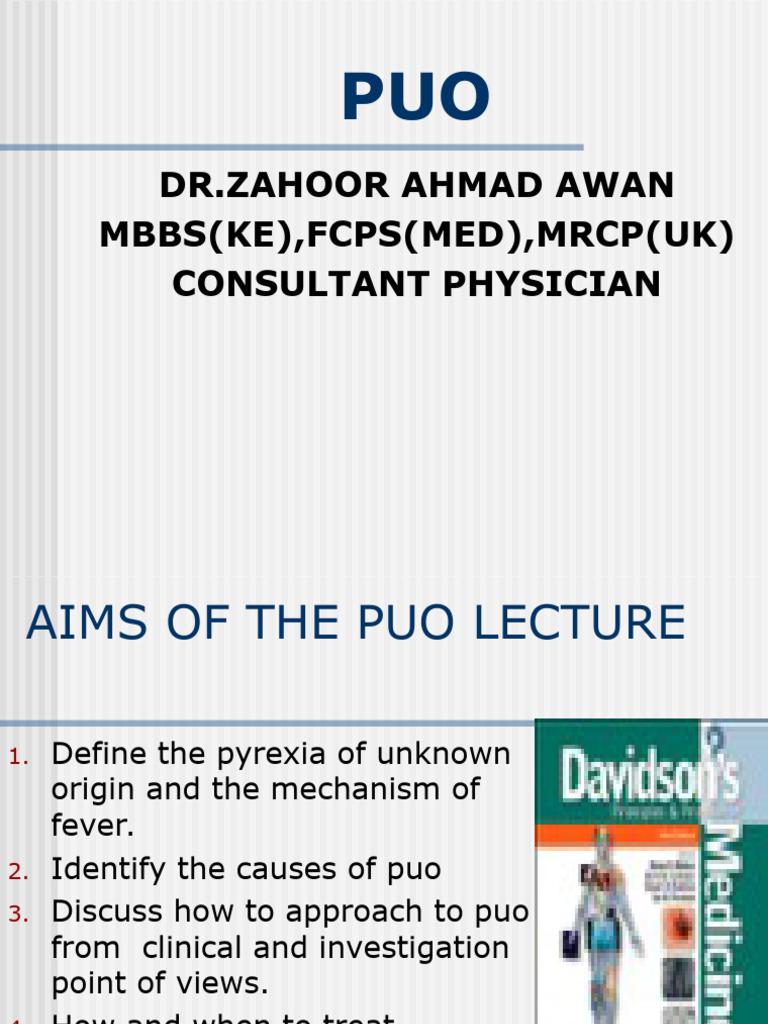 An Approach to PUO | PDF | Fever | Infection