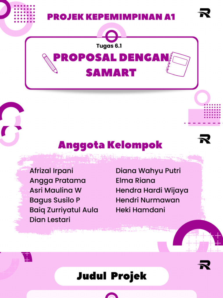 Tugas 6.1 - Proposal Dengan Smart - Projek Kepemimpinan A1 | PDF