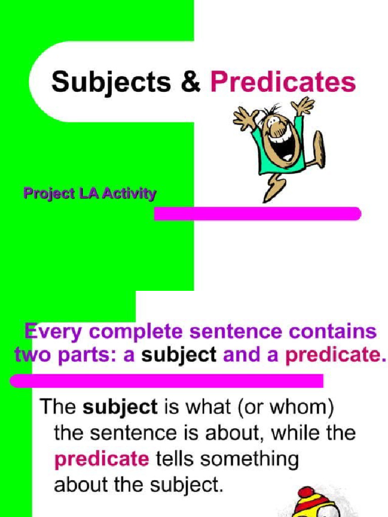 The Subject and Predicate | PDF