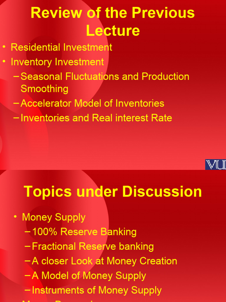 Lecture44 | PDF | Money Supply | Money