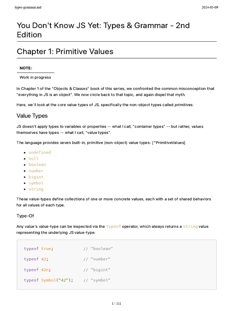 Types-Grammar | PDF | Numbers | Character Encoding