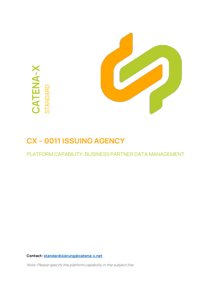 CX - 0011 ISSUING AGENCY PlatformCapabilityBPDM V 1.0.1 | PDF ...