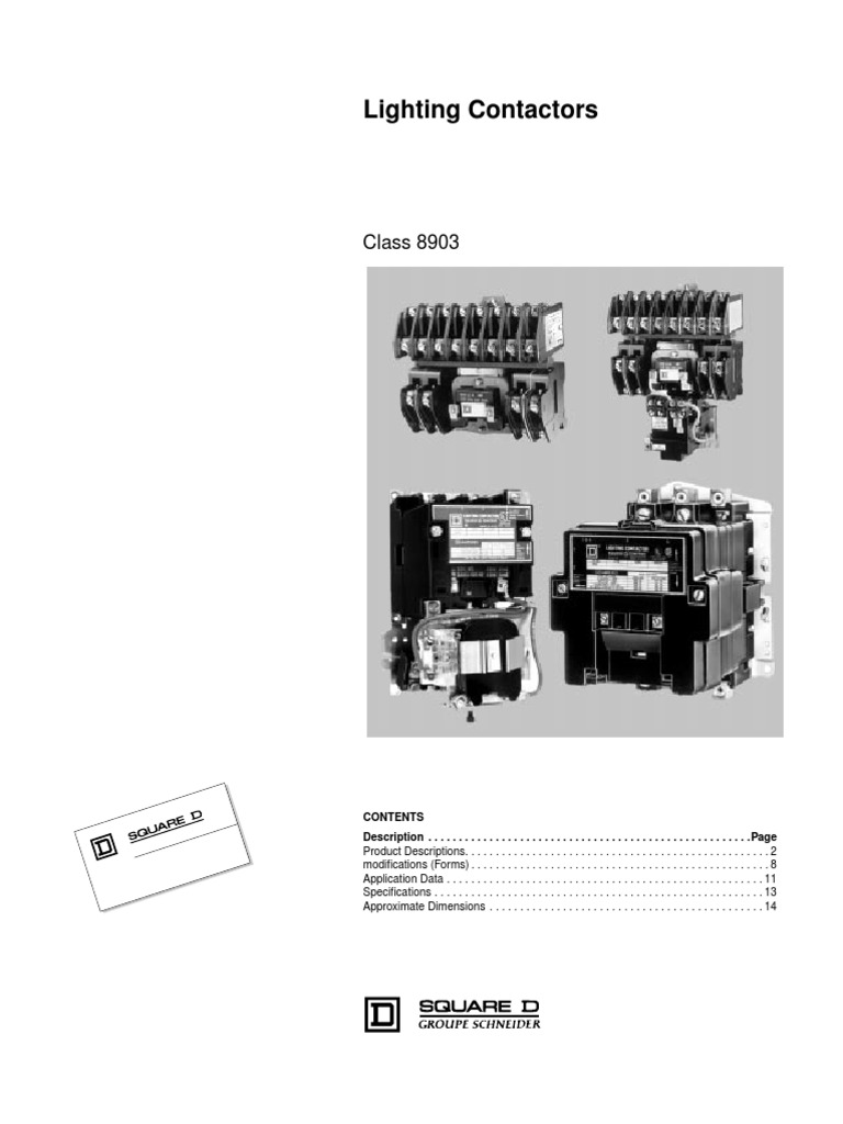 Square D Cont Actors | PDF | Switch | Electric Current