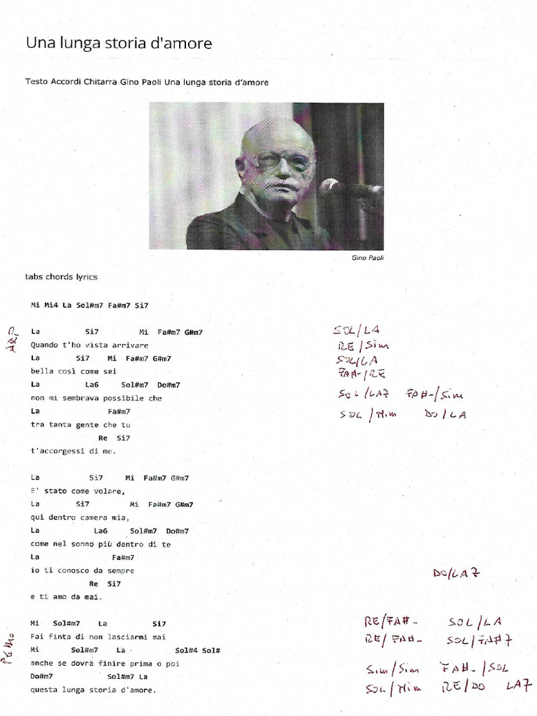 Una Lunga Storia D Amore G Paoli | PDF