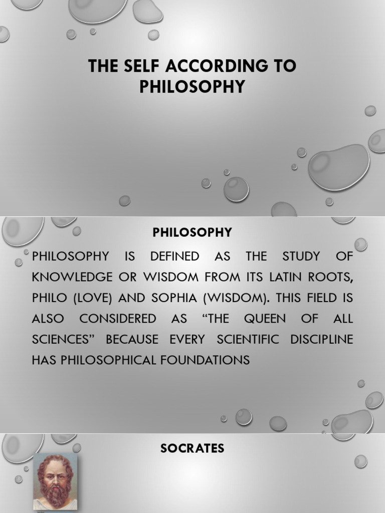 Week 2 - THE SELF ACCORDING TO PHILOSOPHY | PDF | Id | Soul