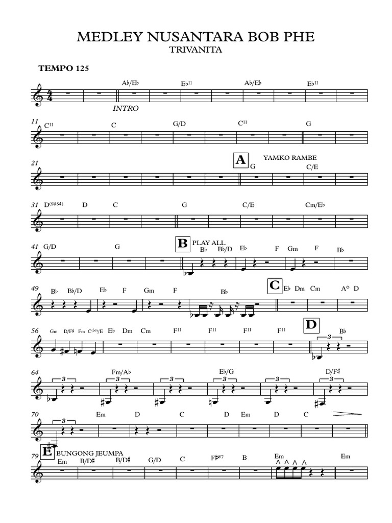 Medley Nusantara Bob Phe | PDF