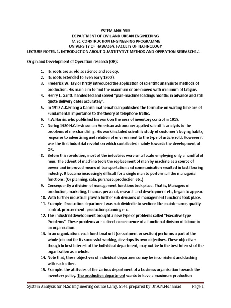 SYSTEM ANALYSIS 1 | PDF | Mathematical Optimization | Numerical Analysis