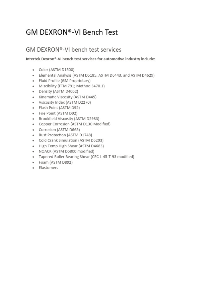 Automotive Fluid Testing Services | PDF | Home & Garden | Computers