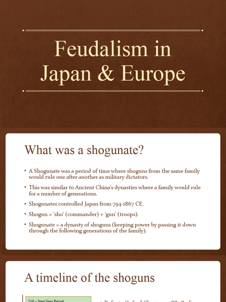 2.1 Feudalism in Japan. Europe | PDF | Shogun | Middle Ages