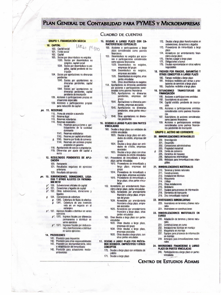 Plan General Contable | PDF