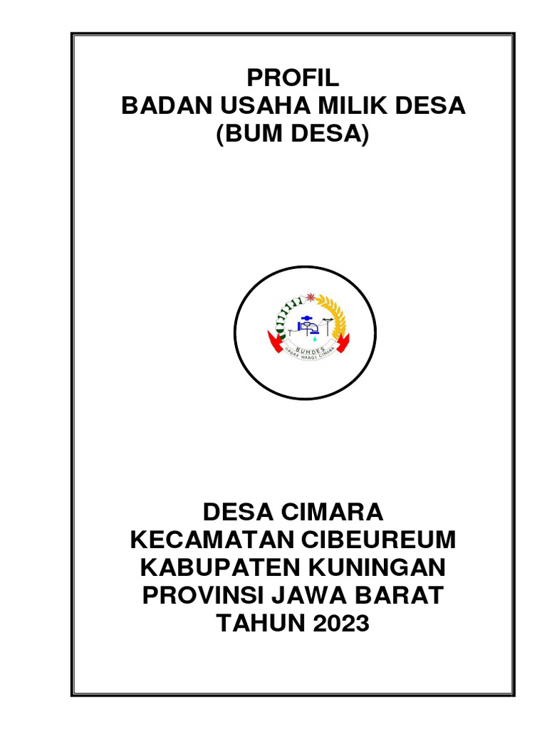 Profil Bumdes Cimara 2024 | PDF