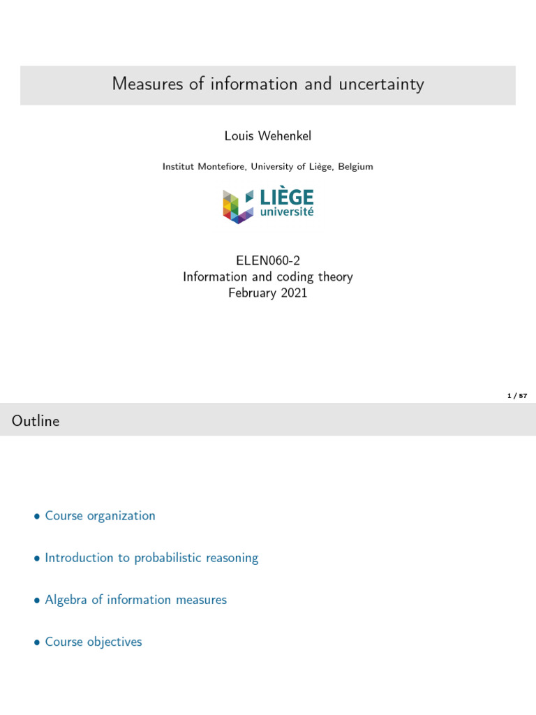 1 Information Theory Pdf Information Convex Set