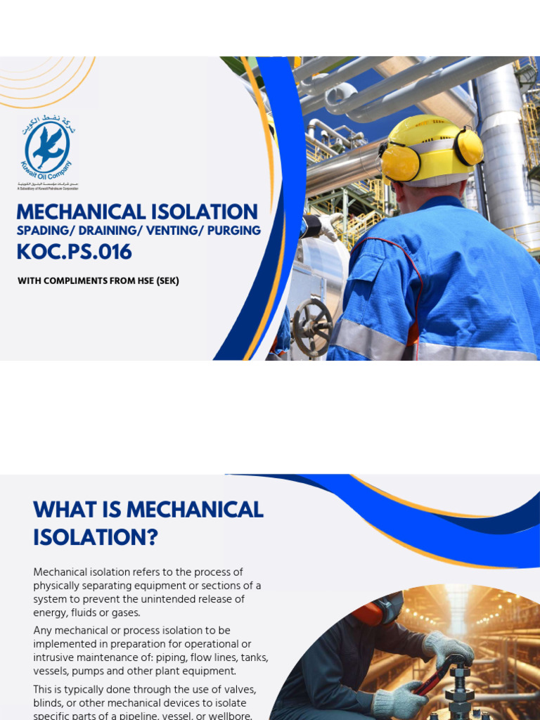 Mechanical Isolation Procedures Overview | PDF | Risk Assessment | Safety