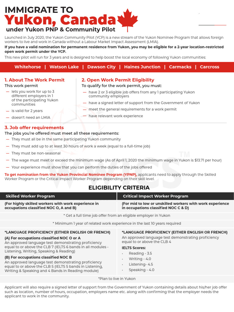 Yukon Community Pilot Immigration Guide | PDF | International English ...