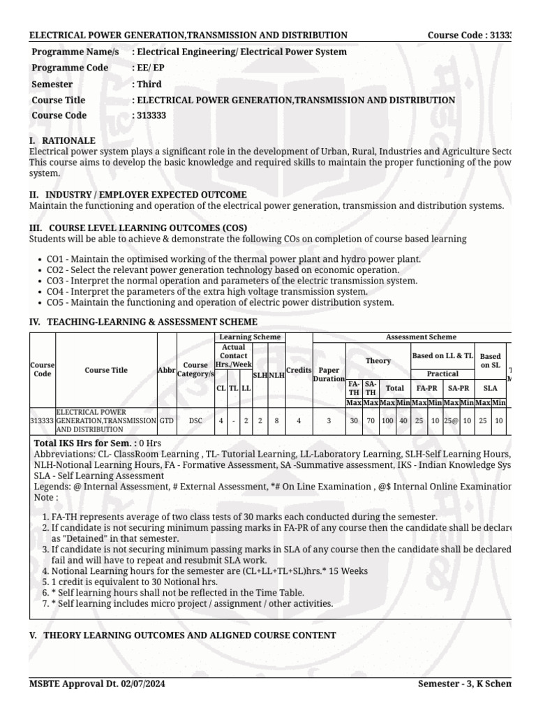 313333-Electrical Power Generation,Transmission and Distribution | PDF | Electric Power ...
