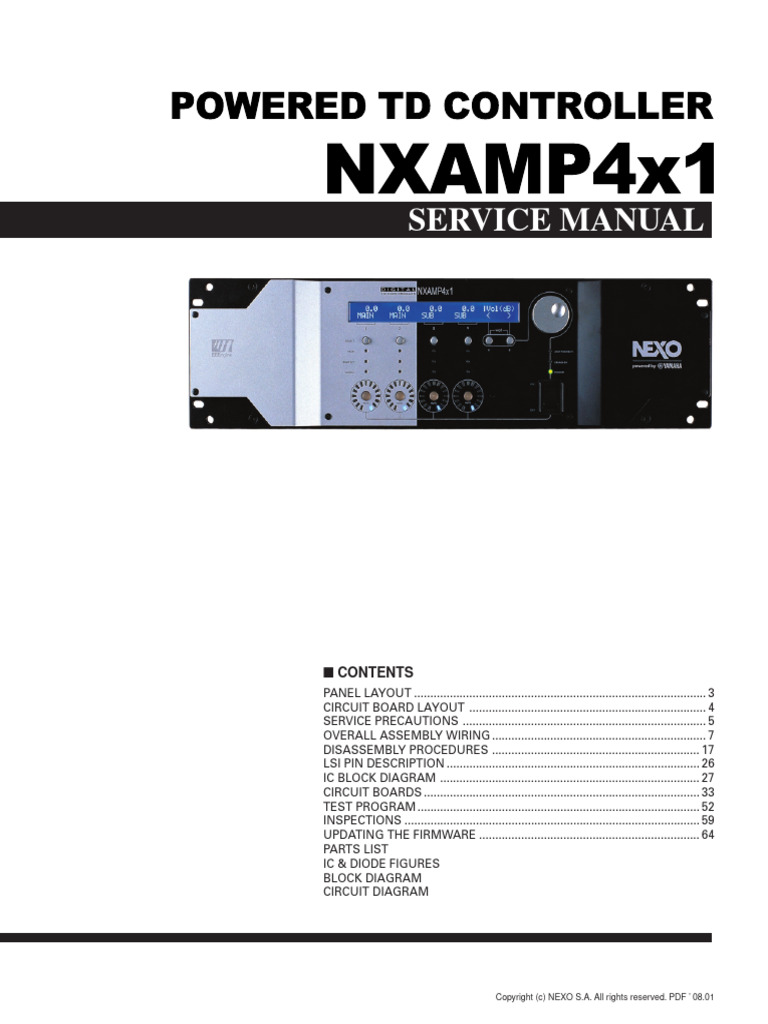 NEXO Nxamp4x1 | PDF | Electrical Connector | Electrical Wiring