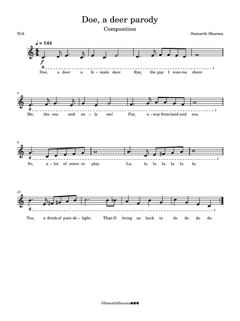 Doe, a Deer Parody Composition | PDF