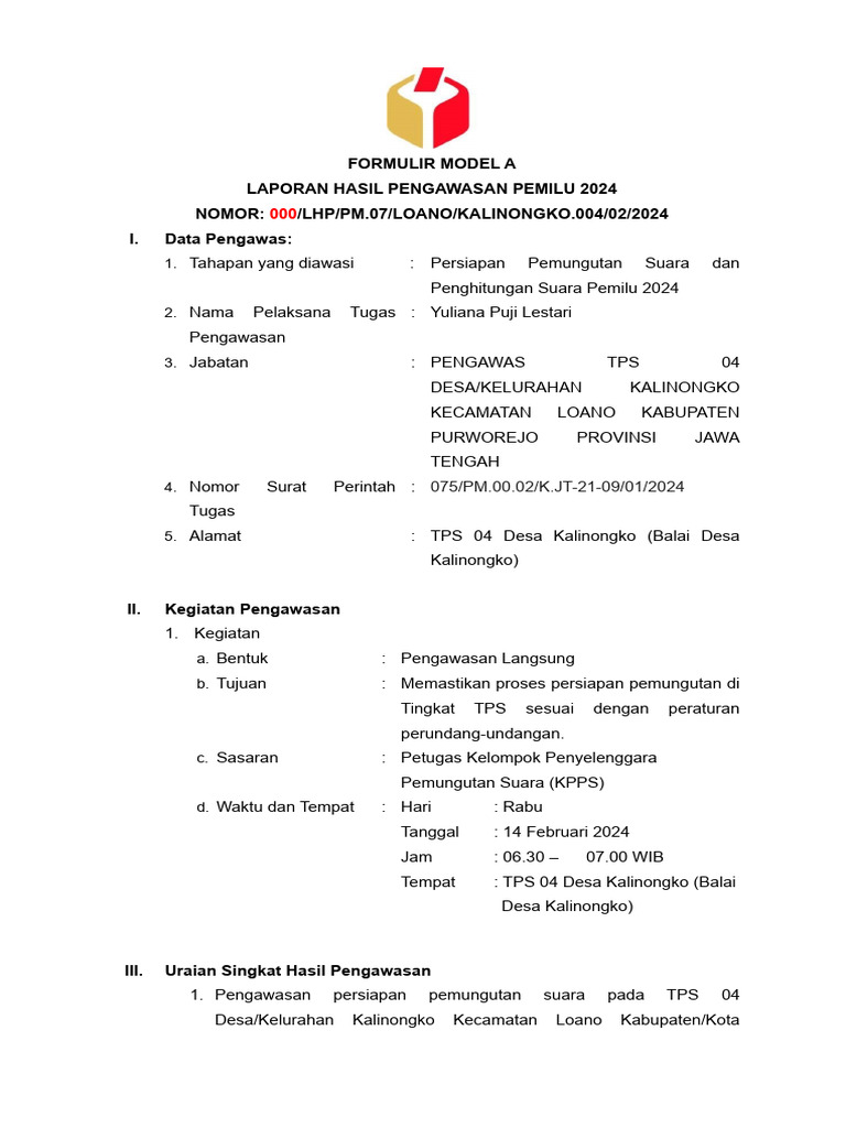PTPS - FORM A - Format | PDF