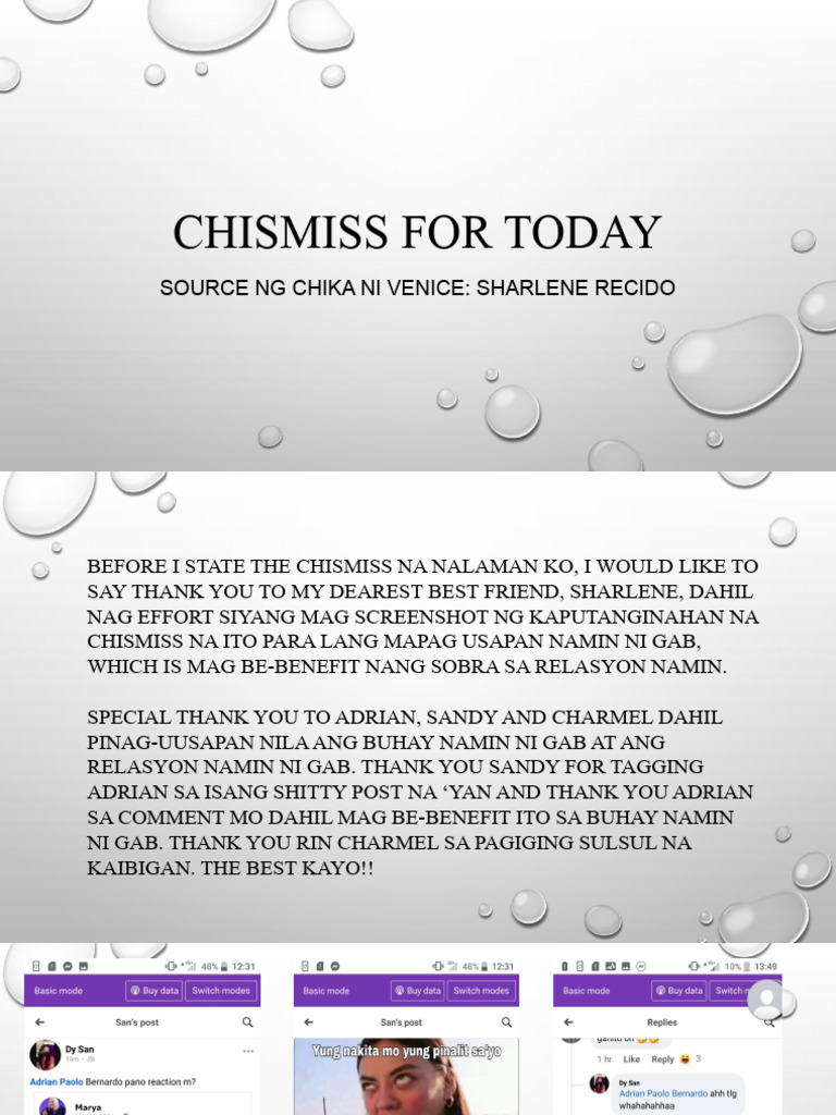 Chismiss For Today | PDF