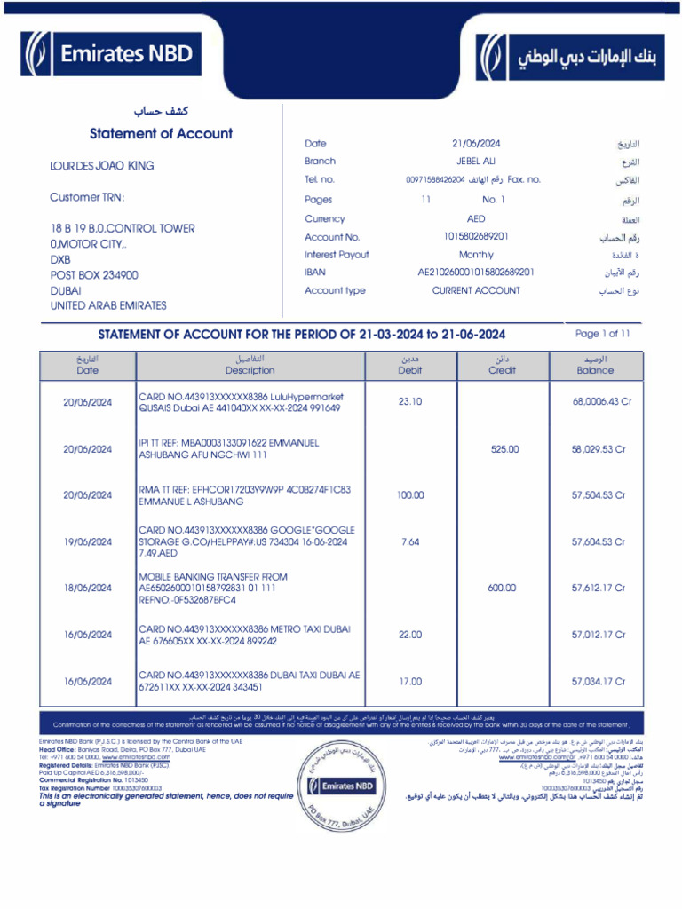 BANK STATEMENT Compressed Compressed | PDF | Banks | Financial Services