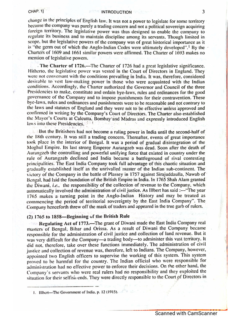 Regulating Act of 1773 | PDF