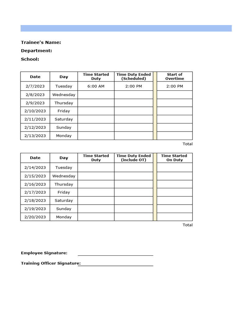 OJT-Time-Tracker July 1 To 14 | PDF