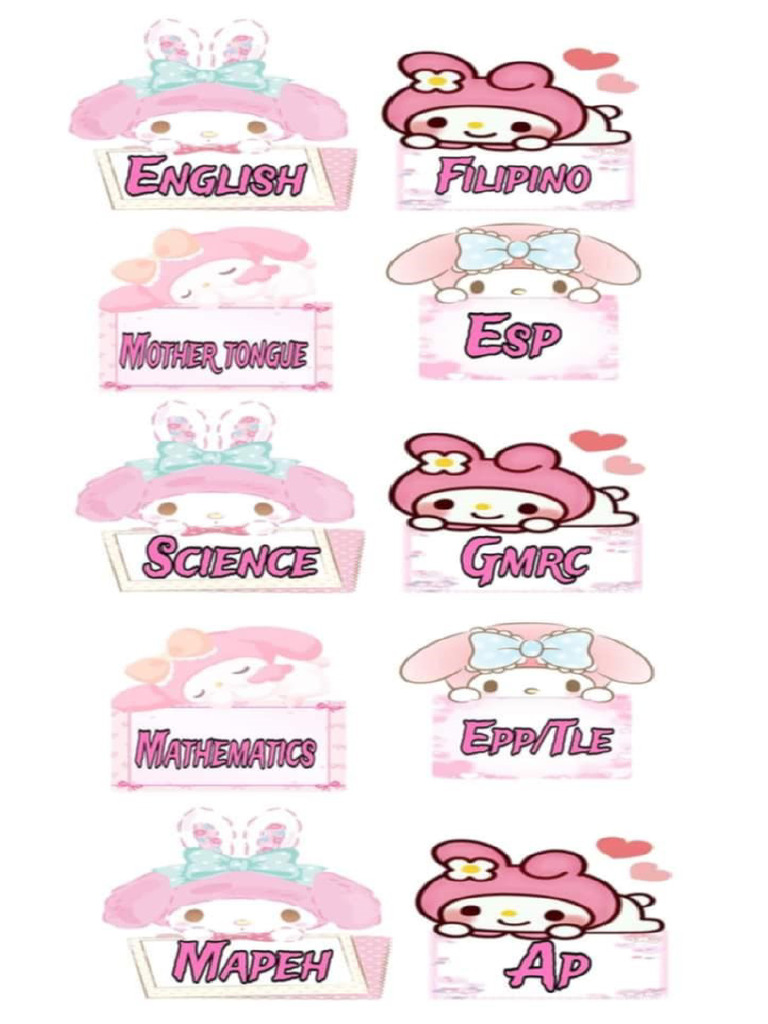 Melody Subject Label | PDF