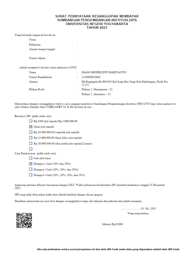 Cetak Form Uppa | PDF | Bisnis