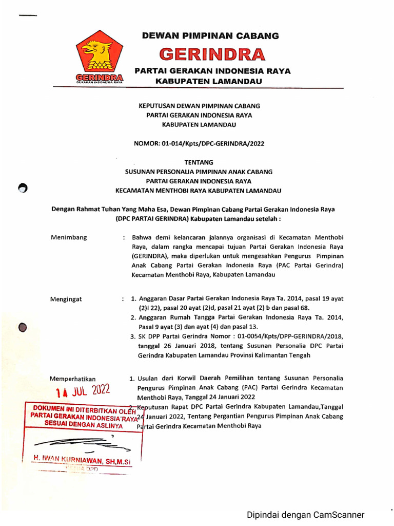 SK Pac Menthobi Raya | PDF