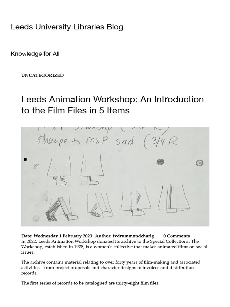 LU - Leeds Animation Workshop - An Introduction To The Film Files in 5 Items - Leeds University ...