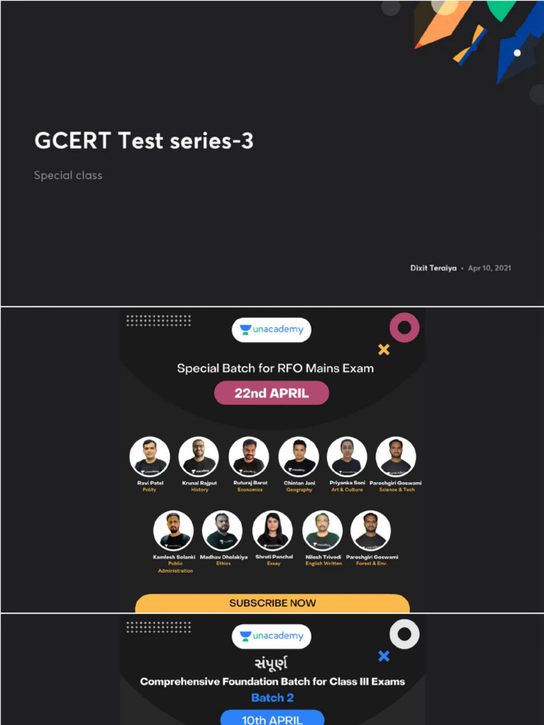 GCERT Test Series3 No Anno | PDF