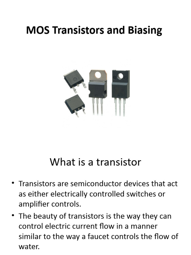 Lecture 6-7-MOS Transistors and Biasing | PDF | Field Effect Transistor ...
