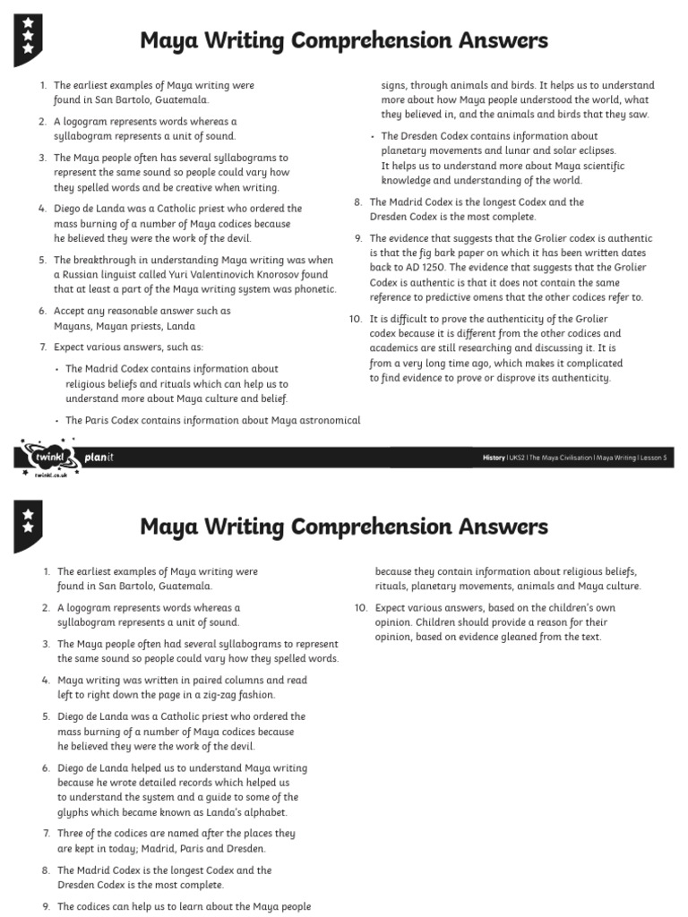 Maya Writing Comprehension Insights | PDF | Maya Civilization ...