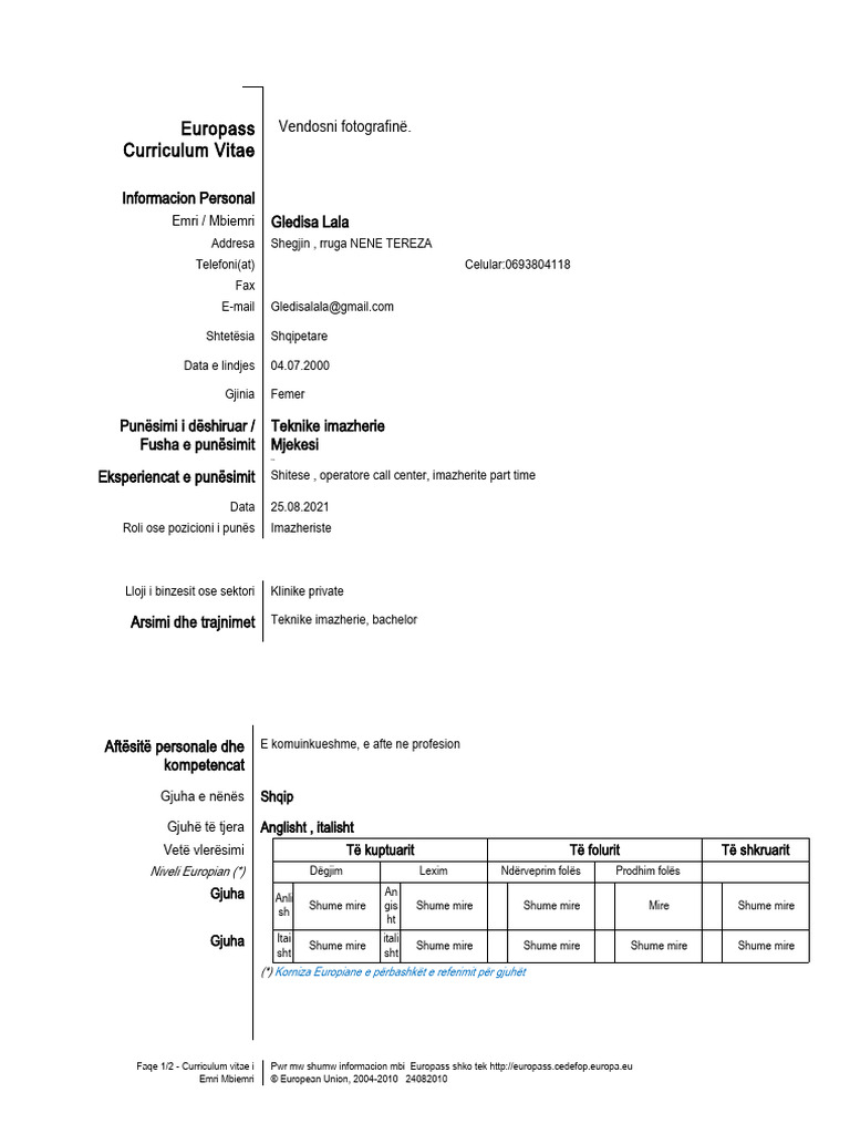 CV Al | PDF
