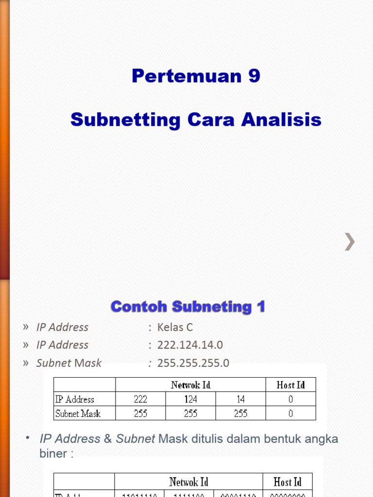Pertemuan11 - Subnetting Cara Analisis | PDF