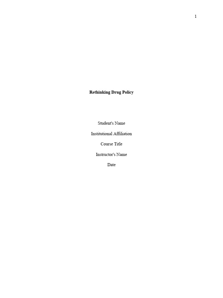 Rethinking Drug Policy,,,, FN | PDF | War On Drugs | Drug Policy