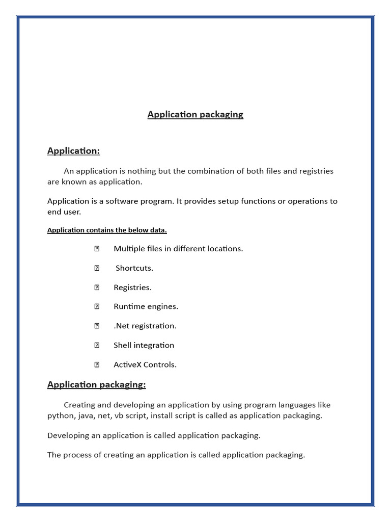 Application Packaging Material | PDF | Windows Registry | Operating System