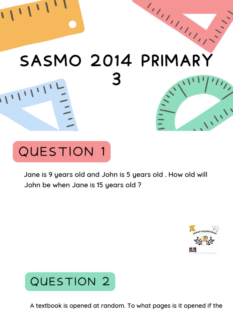 SASMO 2014 Primary 3 Question | PDF