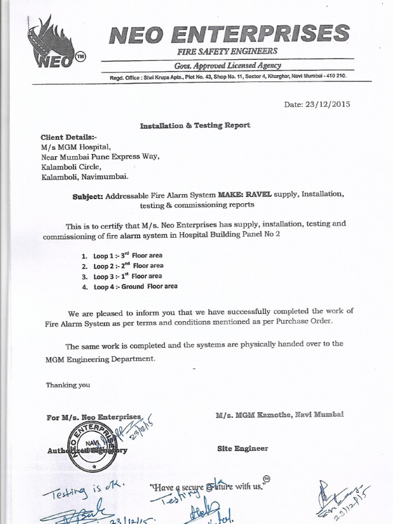 MGM Hospital Building Panel 2 Testing Report | PDF