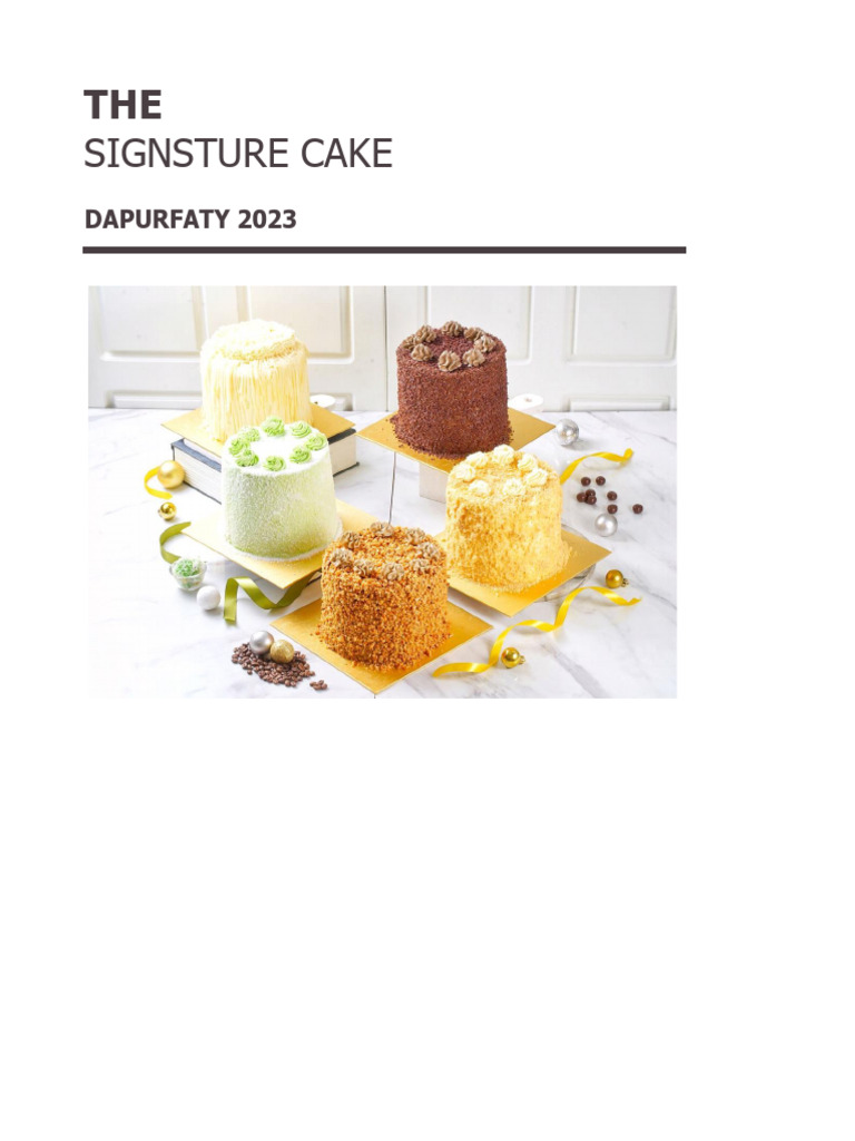 Resep Cake Signature Terbaru | PDF