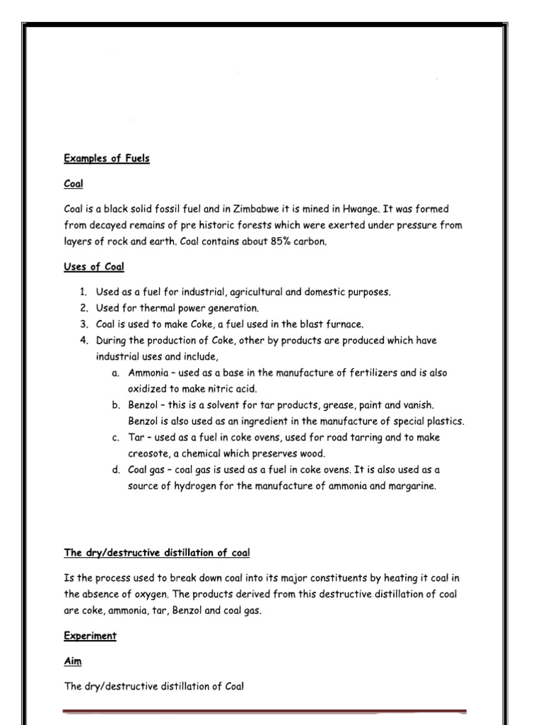 Examples of Fuels | PDF