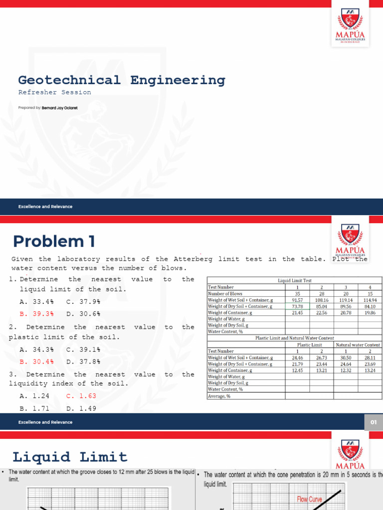 GEOTECHNICAL ENGINEERING REFRESHER 06082024 | PDF | Mechanical ...