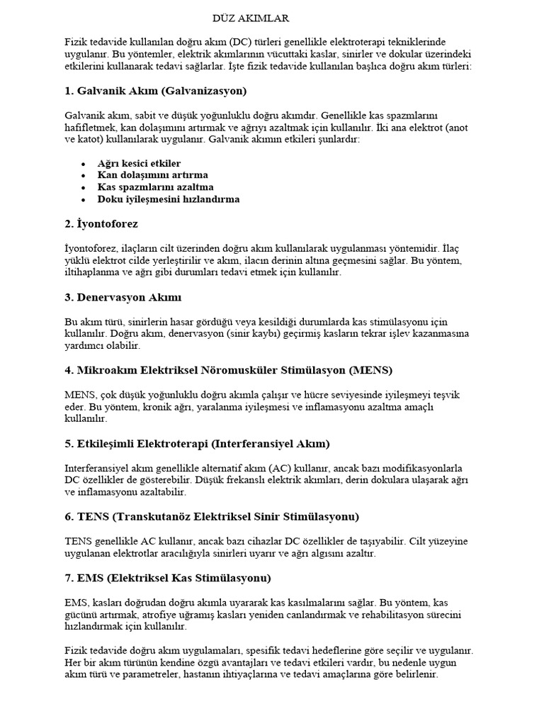Düz Akimlar | PDF