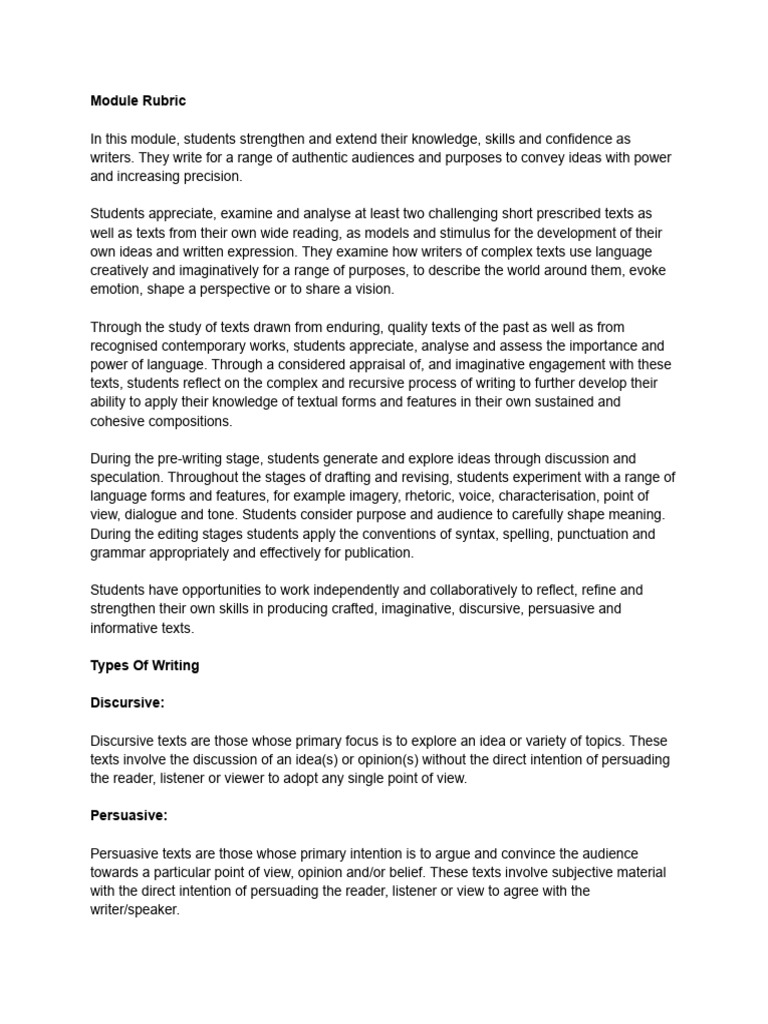 English Mod C - Craft of Writing | PDF | Dystopia | Narration